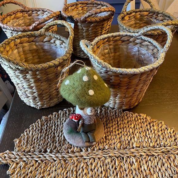 Accents | Debi Lilly Woven Basket Planters Set Of 5 With Additions ...
